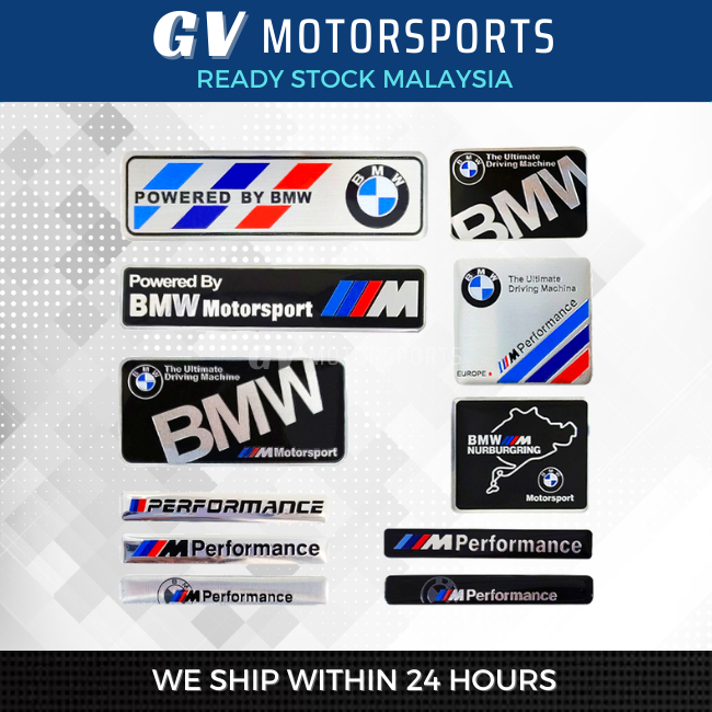READY STOCK BMW Performance Emblem Aluminum Alloy Car Sticker Logo X1 ...