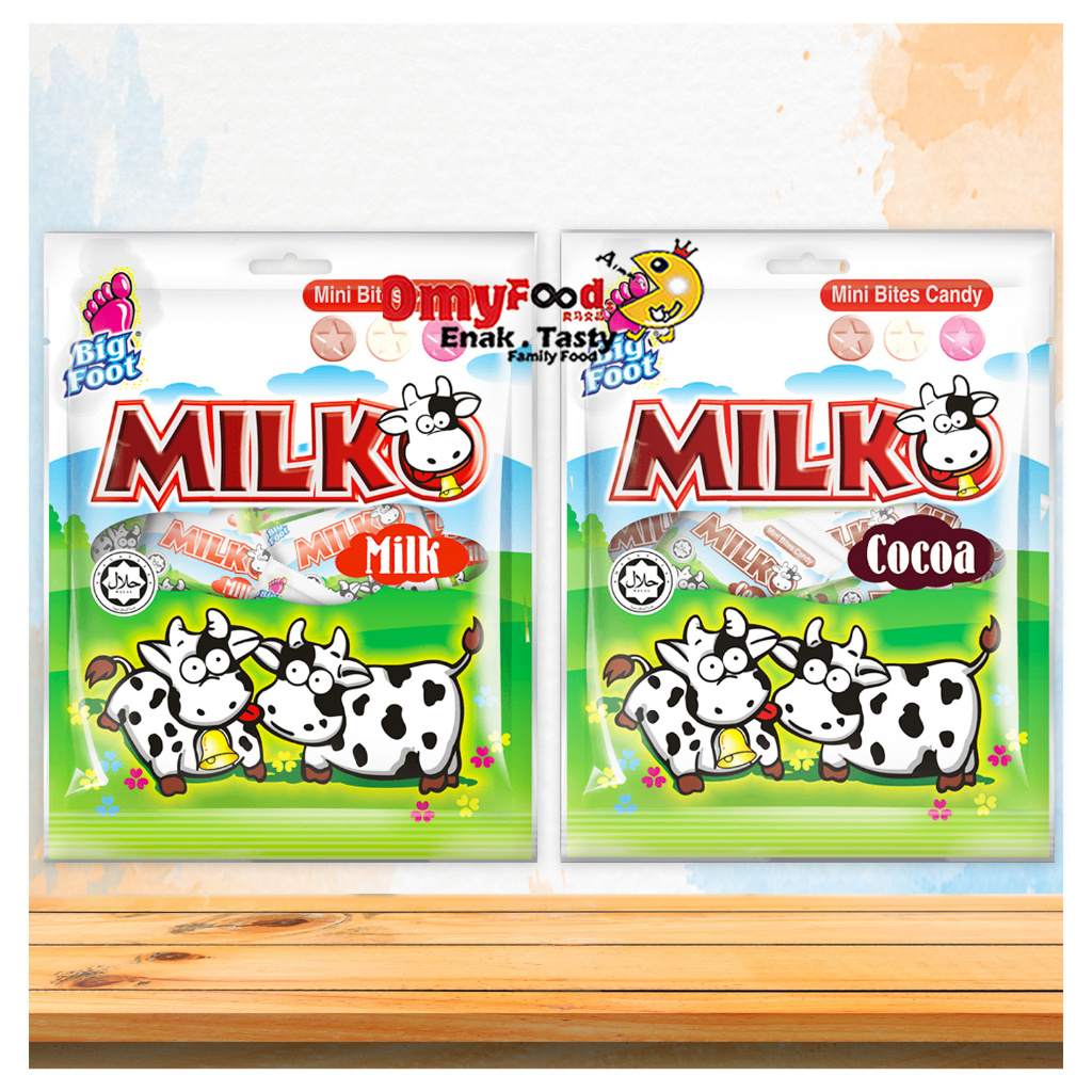 60g Big Foot Milko Mini Bites Tablet Candy [Milk / Cocoa][OmyFood ...