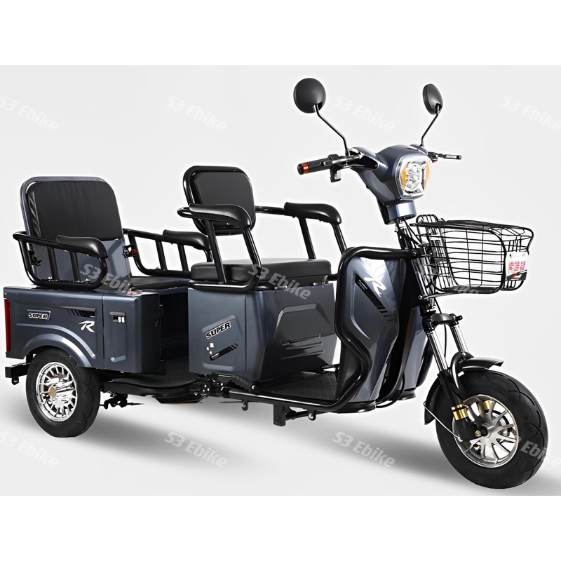 High Power Ebike Tricycle 4 Seats Electric Scooter Bigger Seats and ...