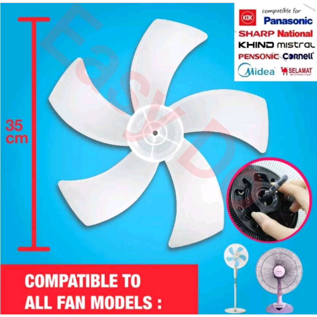 12"/16" TURBO UNIVERSAL MULTI FAN BLADE 16 INCHES (5 BLADE) DAUN KIPAS ...