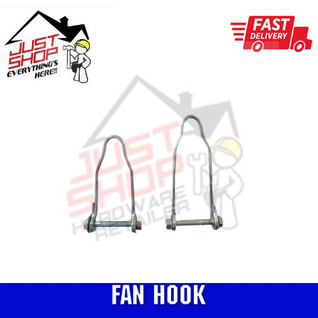 U Hook Fan Hook U Shape with Bolt & Nut ( For Ceiling Fan ) | Shopee ...