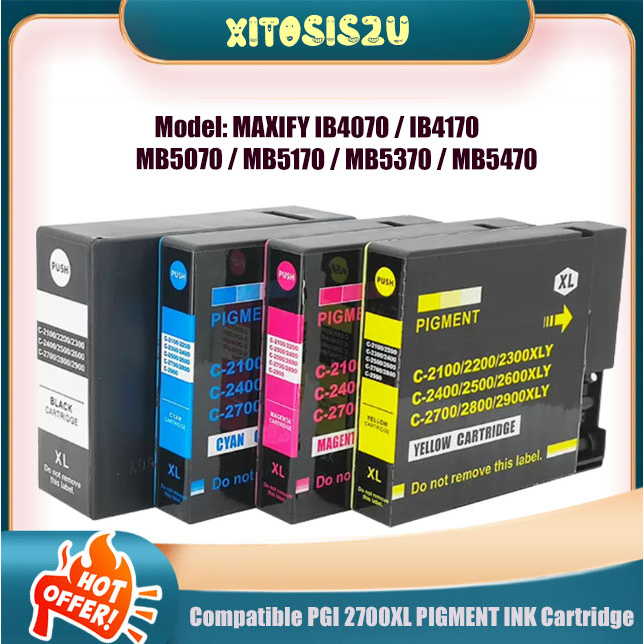 Compatible PGI 2700XL PIGMENT INK Cartridge For Canon MAXIFY IB4070 ...