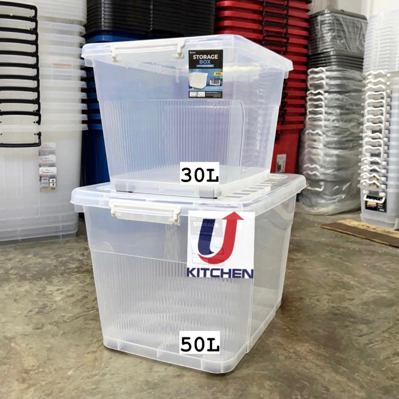 ROOMY 30/50L STORAGE BOX WITH WHEELS | KOTAK SIMPANAN RODA | STORAGE ORGANISER | KOTAK ...