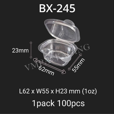 BX245 1oz Plastic Container with Lids / Sauce Container 100pcs ...