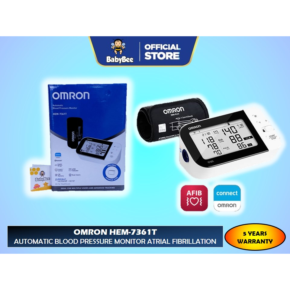 OMRON HEM-7361T BLOOD PRESSURE MONITOR ATRIAL FIBRILLATION (AFIB ...