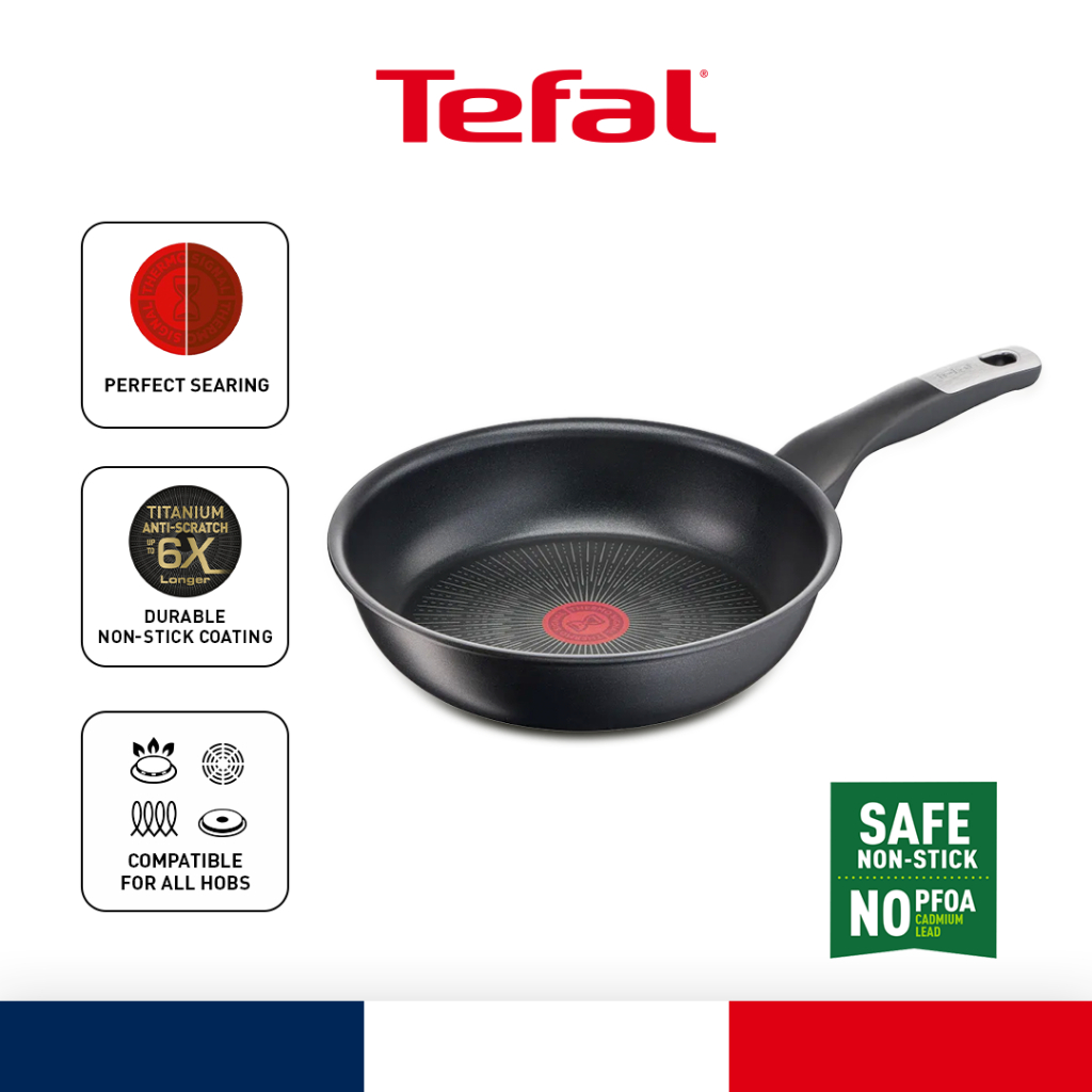Tefal Unlimited Frypan 28cm (Non-stick Cookware, Titanium Anti-scratch Non-stick coating 6x ...