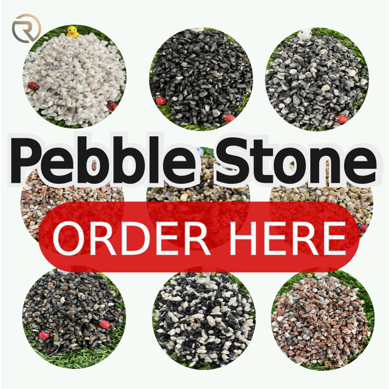 20kg Pebble Wash Stone Gardening Stone Batu Sikat Batu Kacang batu ...