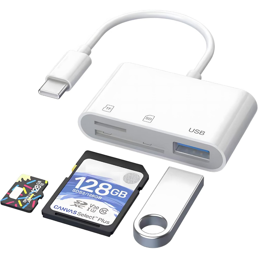 USB C to SD Card Reader,USB C to Micro SD TF Memory Card Reader Adapter ...