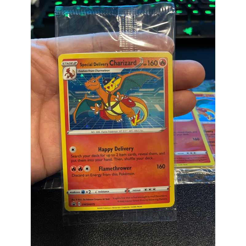 Pokemon TCG Pokémon center Special Delivery Charizard SWSH075 Sealed ...