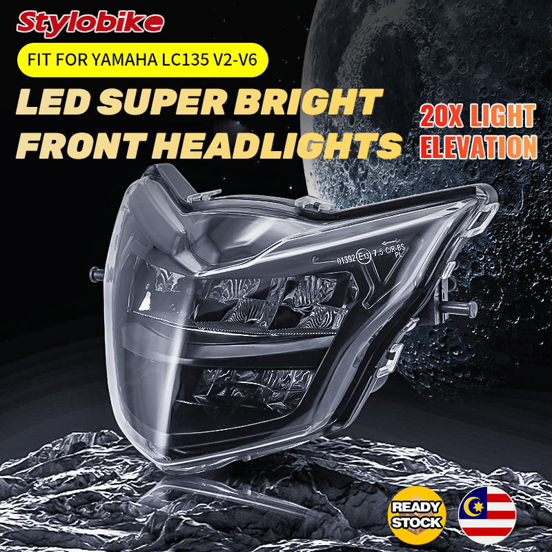 Head Lamp LC135 LC V1 V2 V3 V4 V5 V6 V7 LED Lampu Depan Head Lamp Super Lampu Terang Head Light ...
