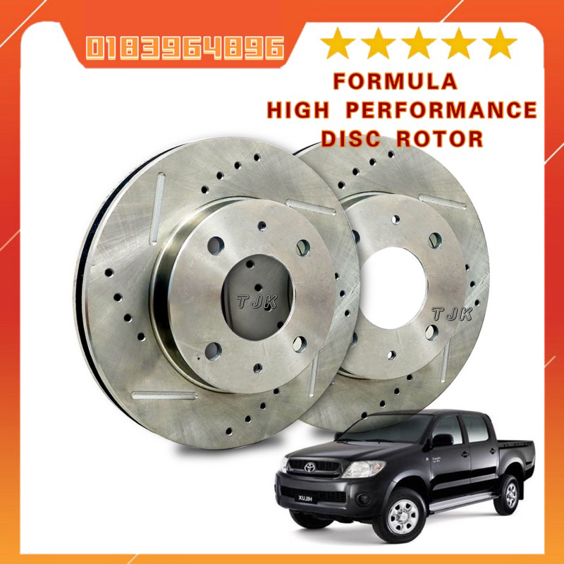 HYPERMAX JAPAN FORMULA HIGH PERFORMANCE DICS ROTOR FRONT TOYOTA HILUX ...
