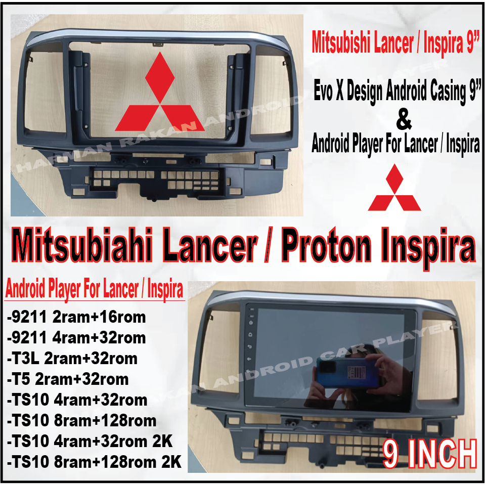 Mitsubishi Lancer/ Inspira / EvoX WITH Android player ( EVO X design 9 ...