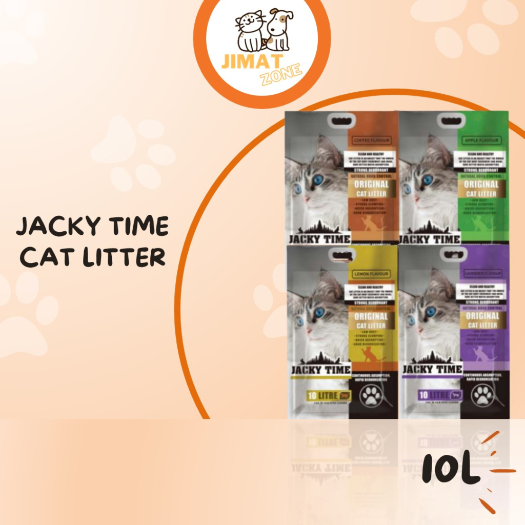 Jacky Time Original Cat Litter Sand 10L - (Apple / Lavender / Coffee / Lemon)Cat Sand Cat Litter ...