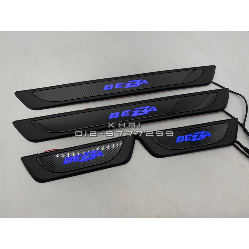 Perodua Bezza Side Step LED Carbon Side Sill Plate LED Blue / Red ...