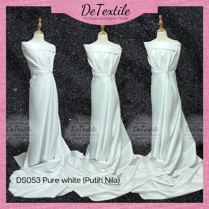 DeTextile Heavy Premium Duchess Satin Bridal Satin Fabric for Wedding ...