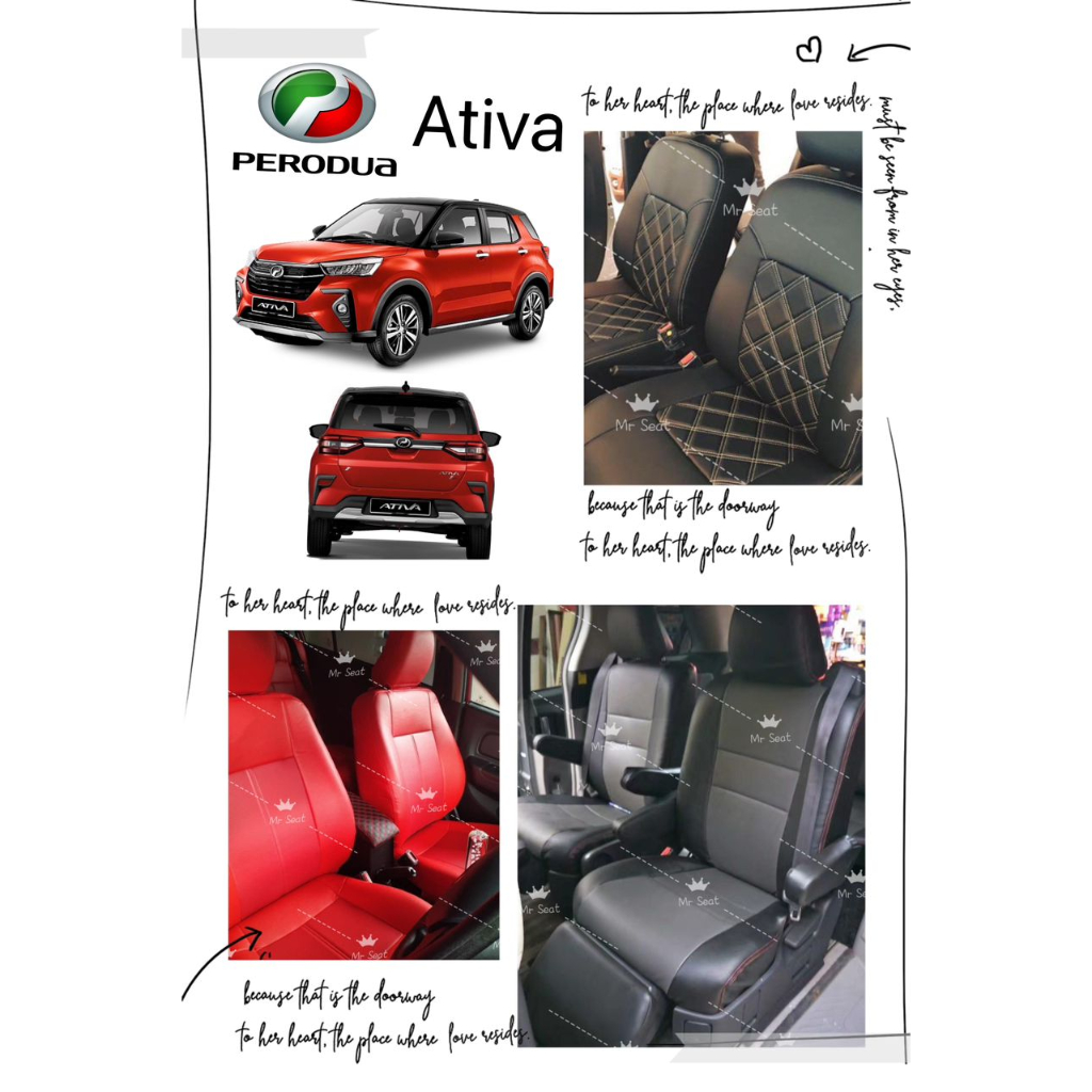 ATIVA Stylish High Grade Car Seat Cover | Shopee Malaysia