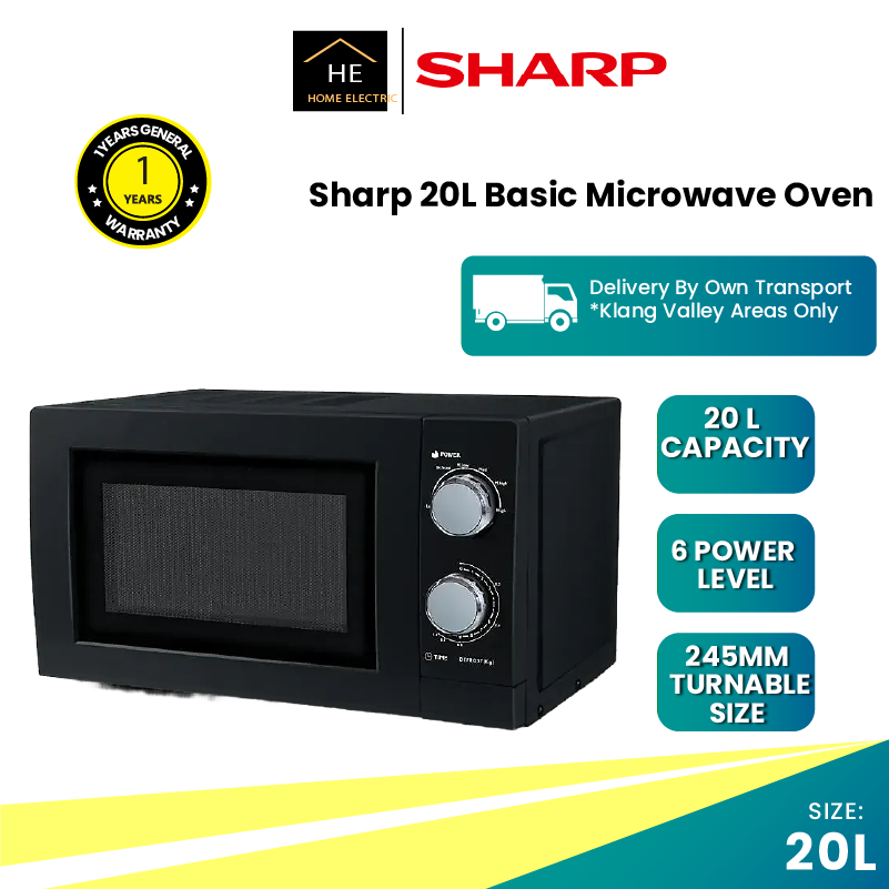 Sharp 20L Basic Microwave Oven R219EK / R219ES Energy Saving Steam ...