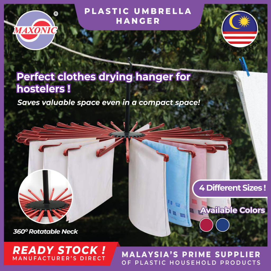 MAXONIC 20/22/25/30PCS MULTIPLE PLASTIC CLOTHES HANGER WITH 360 ...