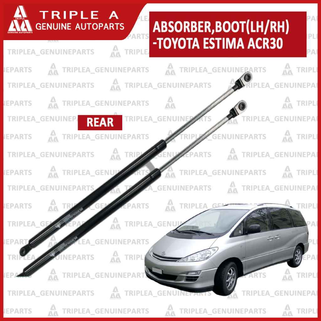1 car 2 pcs Rear Bonnet Damper Rear Boot Absorber TOYOTA ESTIMA ACR30 ...