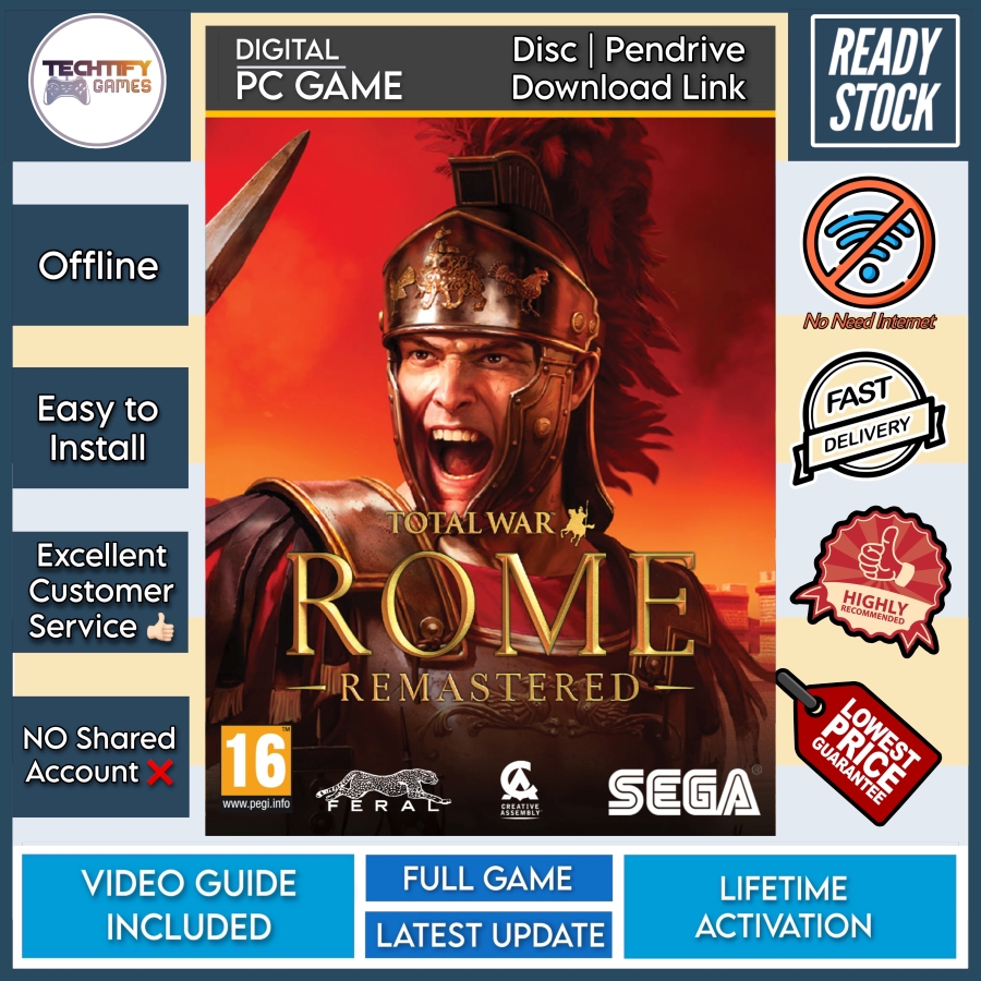 [PC Game] Total War ROME Remastered - Offline [Disc | Pendrive ...