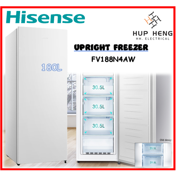 Hisense Upright Freezer FV188N4AWN 180L | Shopee Malaysia