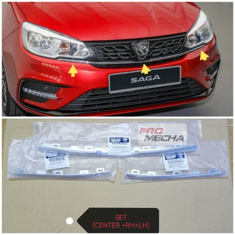 ORIGINAL PROTON SAGA VVT 2019 FRONT GRILLE LOWER MOULDING CHROME RH/LH ...