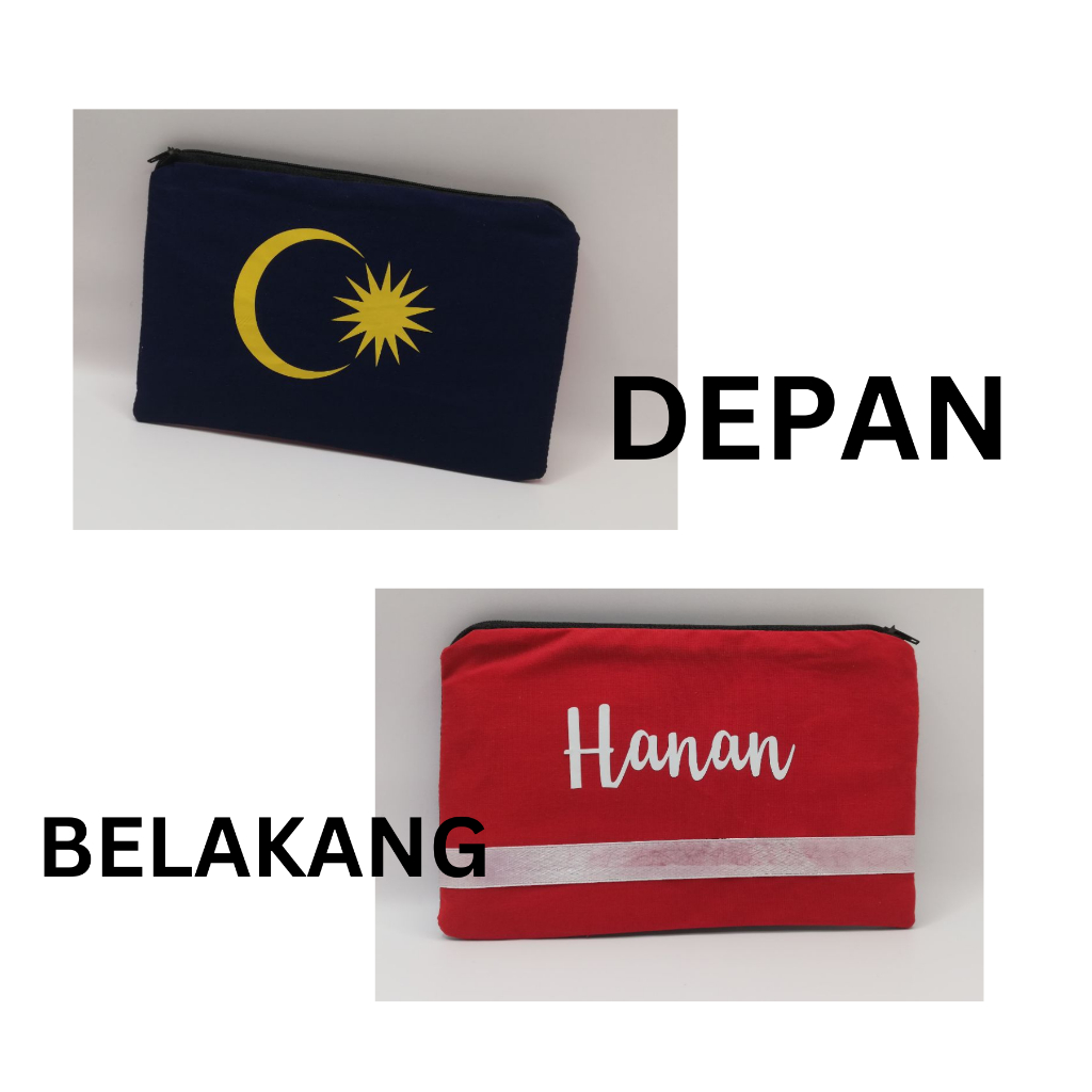 PENCIL BOX MERDEKA/ POUCH MERDEKA CUSTOM NAMA/ GIFT MERDEKA | Shopee ...