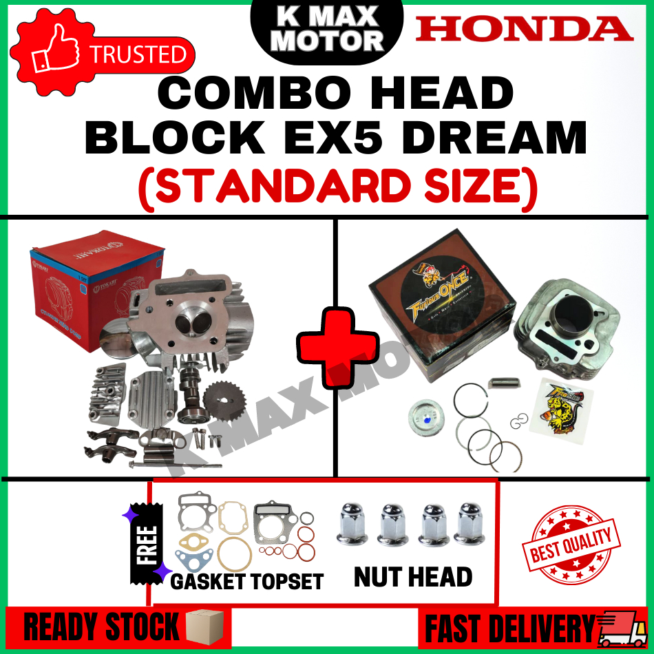 Honda Ex5 Dream Head Block Standard Fullset Head Block Dream Ex5 Wave ...