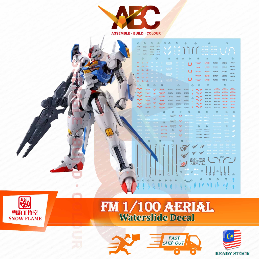 (Snow Flame) Waterslide Decal - FM 1/100 Aerial (Fluo) XVX-016 Full ...