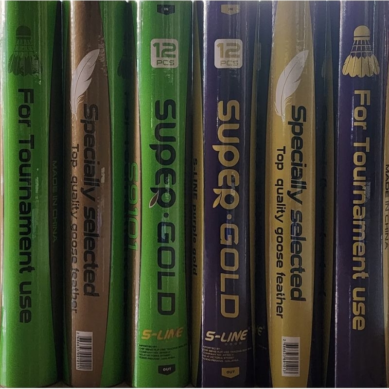 PROMOTION (100%ORIGINAL)S-LINE SUPER.GOLD SHUTTLECOCK (12IN1) | Shopee ...