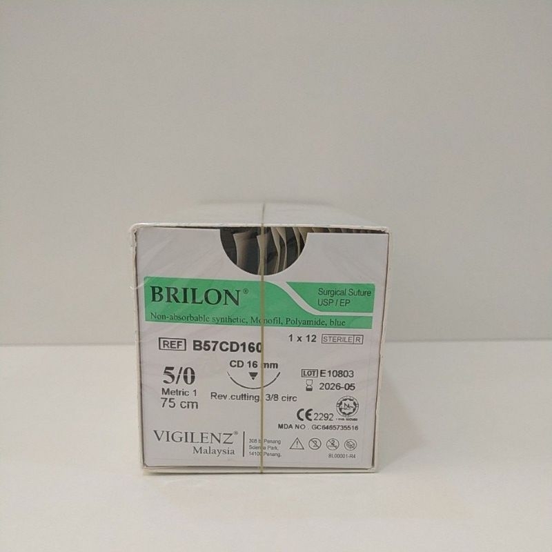 Vigilenz brilon surgical suture, Non-Absorbable suture, 12pcs/box ...