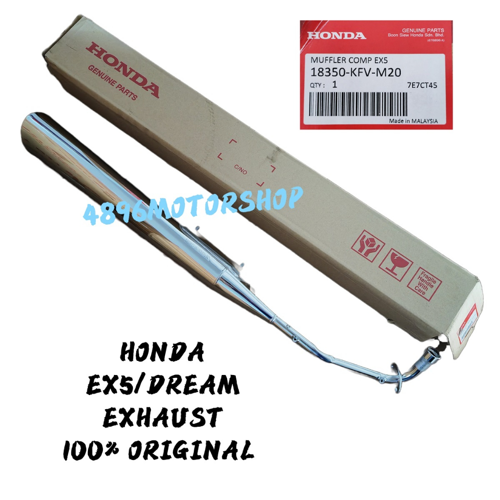 100% ORIGINAL BSH HONDA EX5-DREAM EX5 DREAM HP HIGH POWER EXHAUST PIPE EKZOS PAIP 18350-KFV-M20 ...
