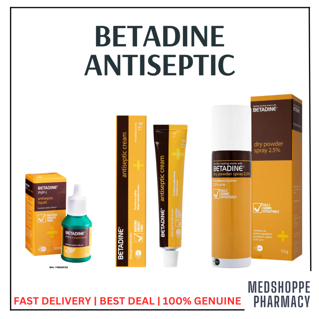Betadine Antiseptic Range [Liquid / Spray/ Cream] (Povidone-iodine) | Shopee Malaysia