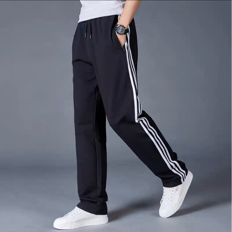 💥READY STOCK💥Men 3 Stripes Tracksuit Jogger Long Pants Stretchable ...
