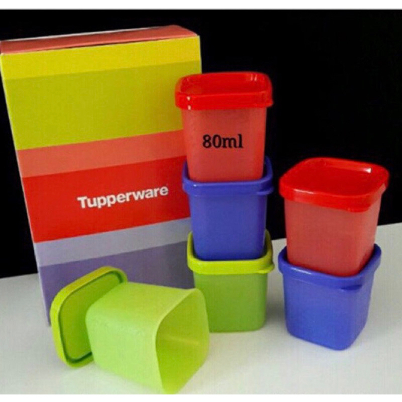 Tupperware Snowflake Mini Petit Square Round random colour | Shopee ...
