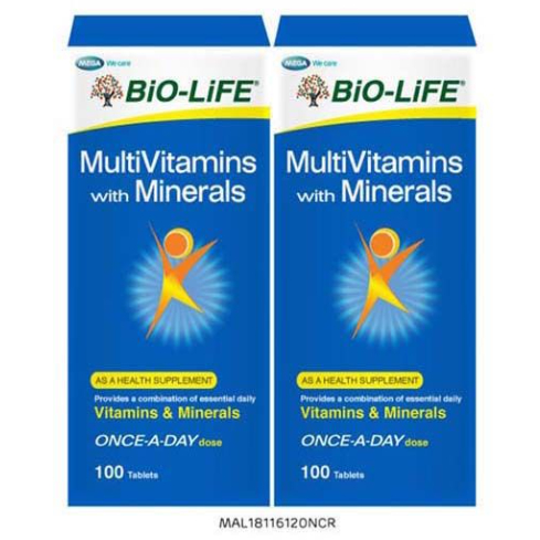 Biolife Multivitamins with Minerals Tablets 100's x 2 (EXP:20/2/2025 ...