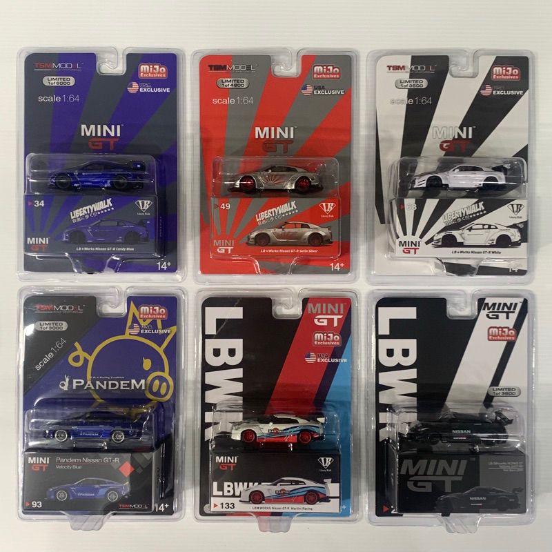 Mini GT Nissan GT-R R35 35GT-RR ⚠️🆕⚠️ # 34, 49, 68, 93, 133, 281, 291 ...