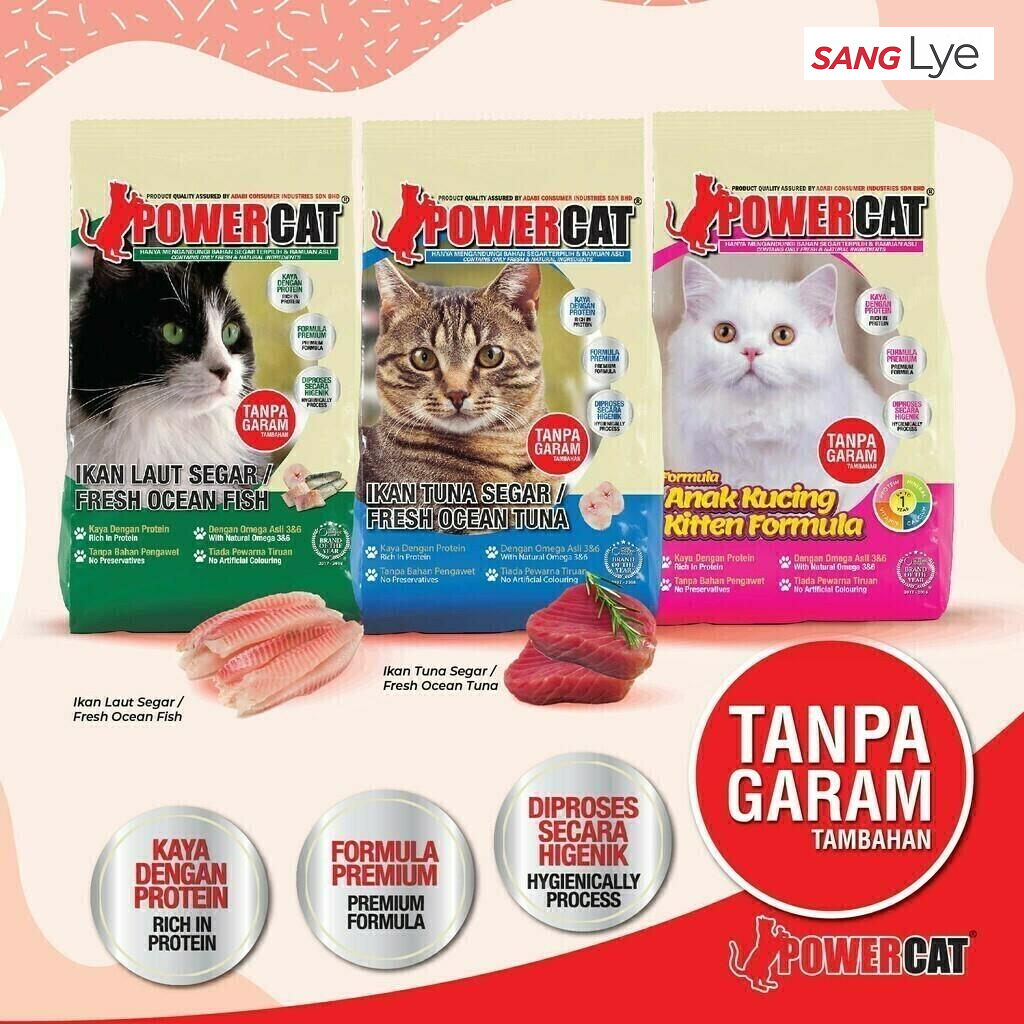 Adabi PowerCat Dry Food Fresh Ocean Fish 1.3kg/Adabi PowerCat Dry Food ...