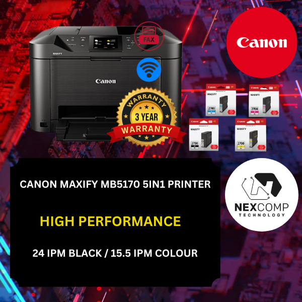 CANON MAXIFY INK CARTRIDGE MB5170 PRINTER | Shopee Malaysia
