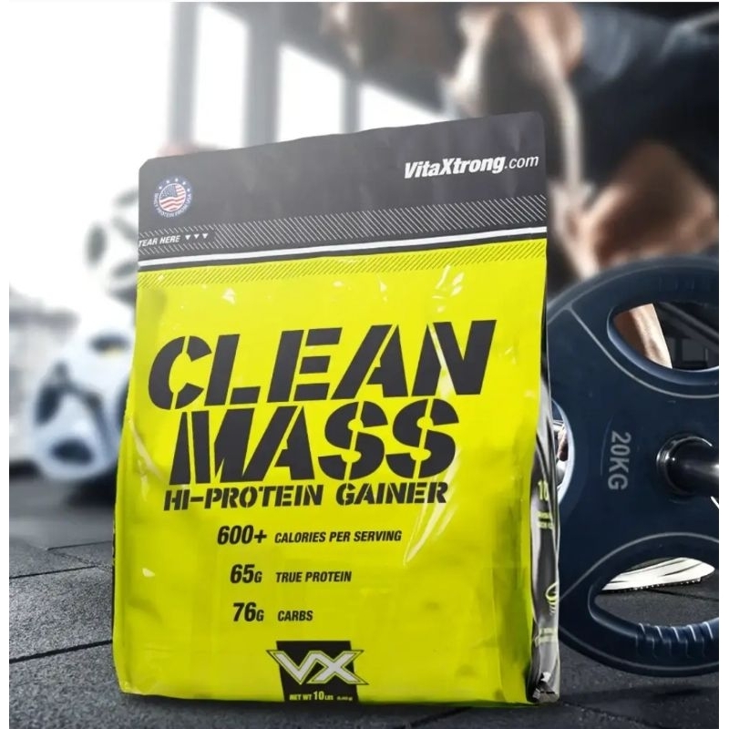 🥳 VITAXTRONG VX Clean Mass High Protein Gainer 10lb 4.5kg 60g Protein ...