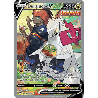 Duraludon V / Alternate Full Art / 198/203 / English Evolving Skies ...