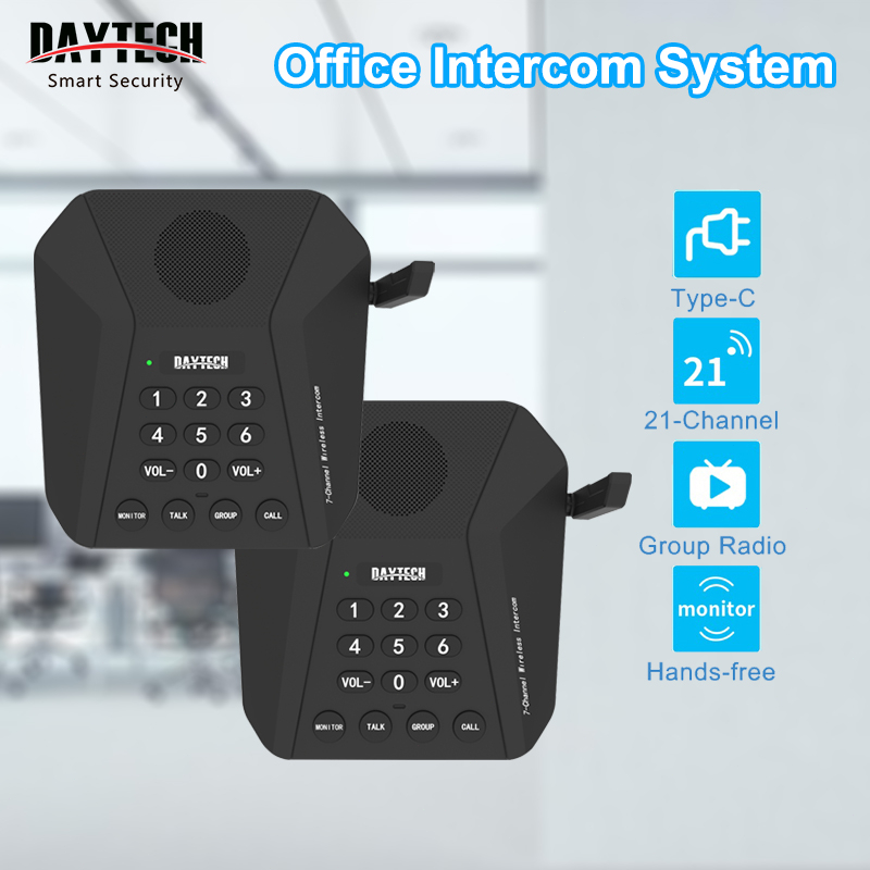 Daytech Wireless Office Intercom System 21 Channel 1500M Transmit Range Radio Rechargeable 对讲机 ...