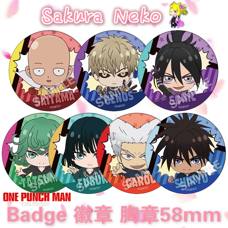 Ready Stocks One-Punch Man 一拳超人 Anime Button Badge 徽章 胸章 58mm | Shopee ...