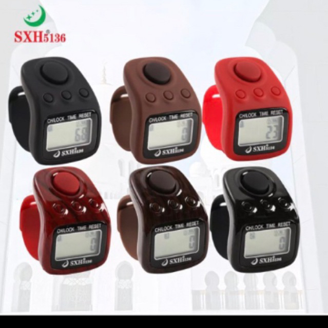 Rechargeable 6 Channels Ring Digital Led Tasbih with Time Gift Box ...