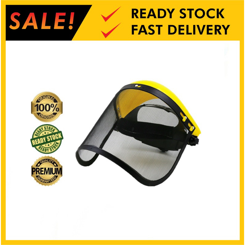 Mesh Safety Face Shield Cover Anti Spitting Dust Cover Work Protection ...