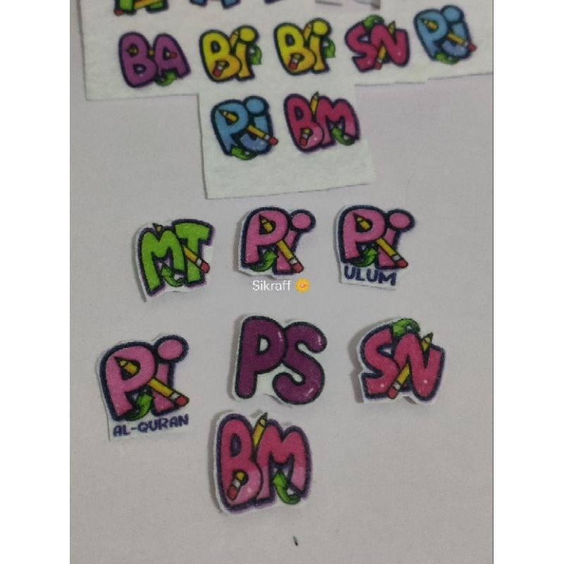 1pcs Label Subjek Jadual Waktu Felt | Shopee Malaysia