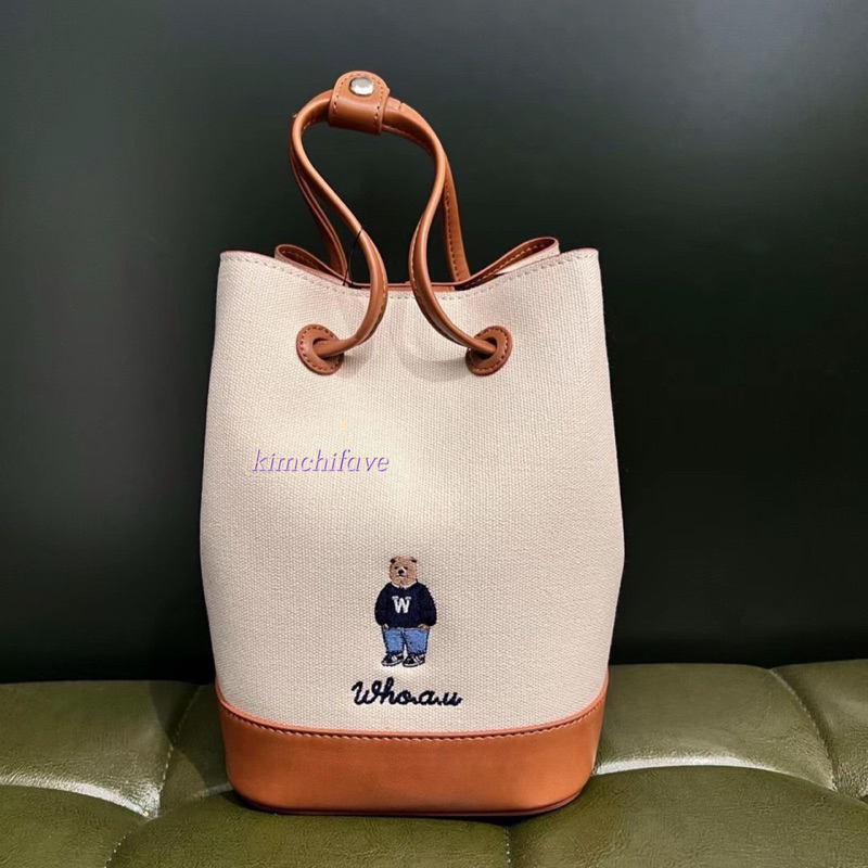 WHO.A.U Korea Mobile Sling Bag/Bucket Bag Women Top Handle Bag韩国潮牌Whoau ...