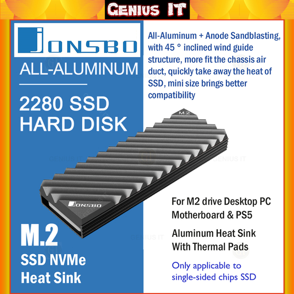 Jonsbo M2 SSD NVMe Heatsink Aluminum Cooling Pad for SSD Heat ...