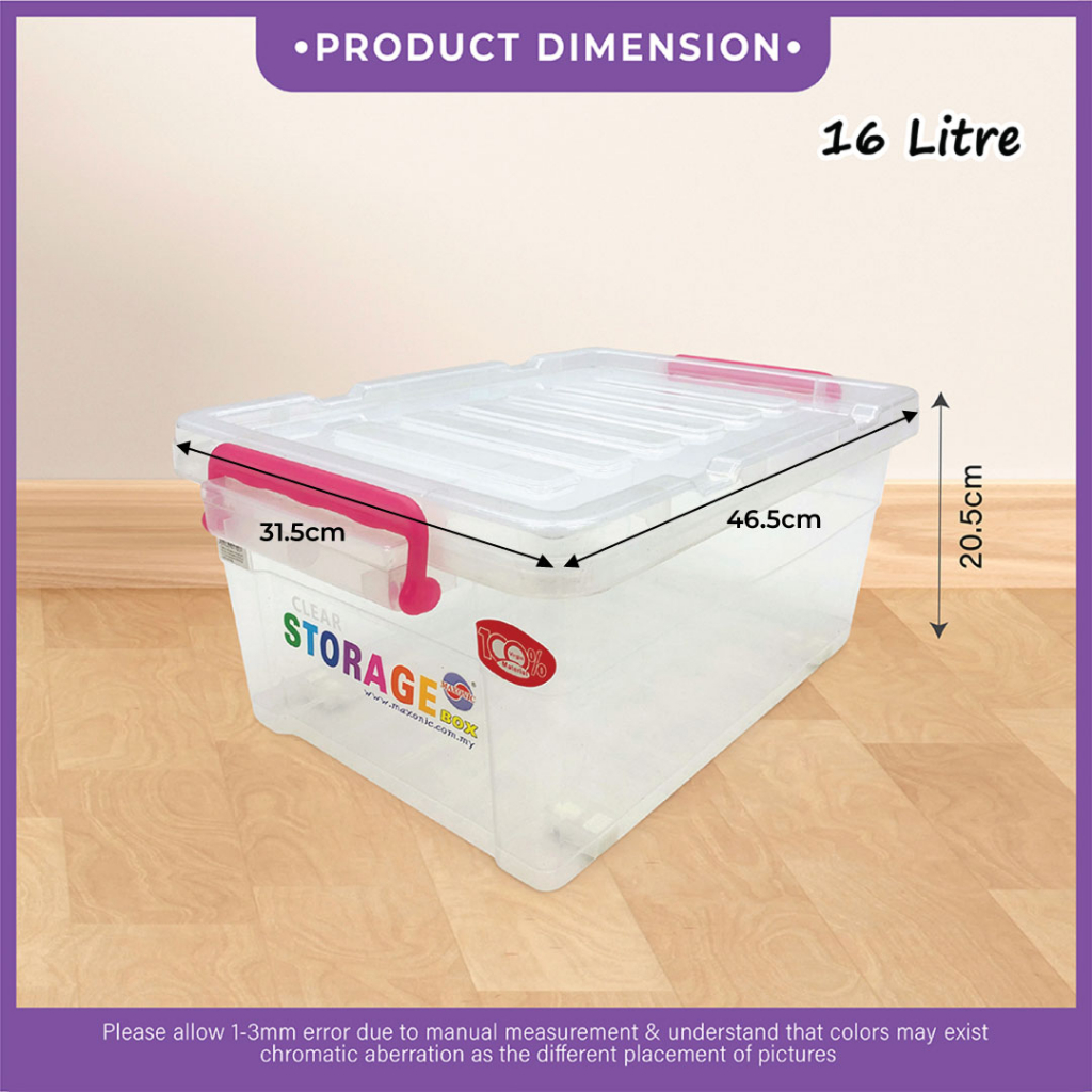 MAXONIC COMBO 3 IN 1 16L / 40L / 75L MULTI PURPOSE STORAGE BOX WITH WHEELS | HOME ORGANISER ...