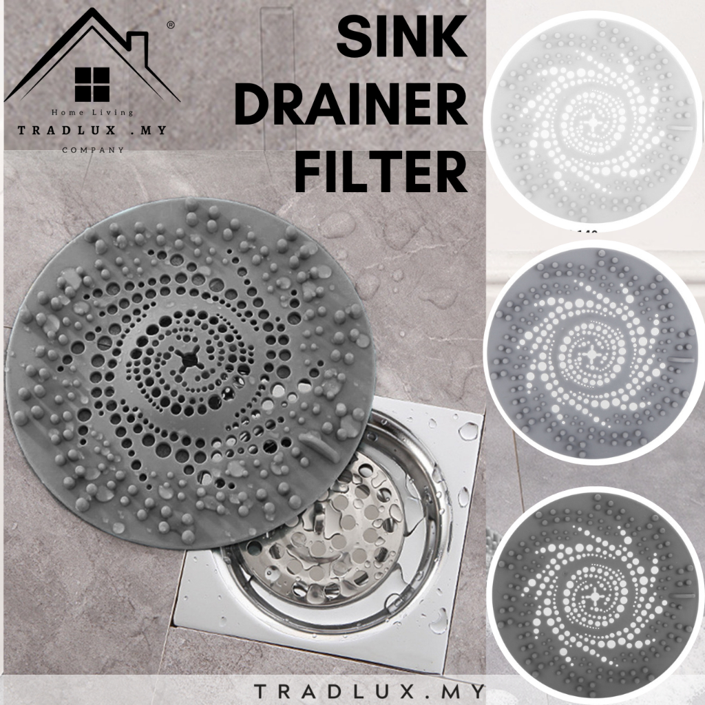 DRAINER Sink Drain Covers Silicone Hair Catcher Kitchen Sink Strainer ...